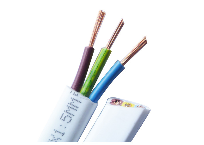 Jaket PVC kustom Kabel Listrik Datar Fleksibel, Kabel Listrik 3 Kawat