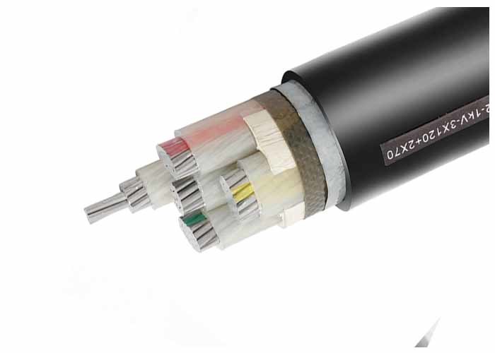 Kabel Daya XLPE Insulated Lima Inti 0.6 / 1kV Kabel Konduktor Aluminium ...